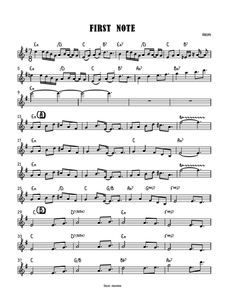 FIRST NOTE Hiromi | PDF
