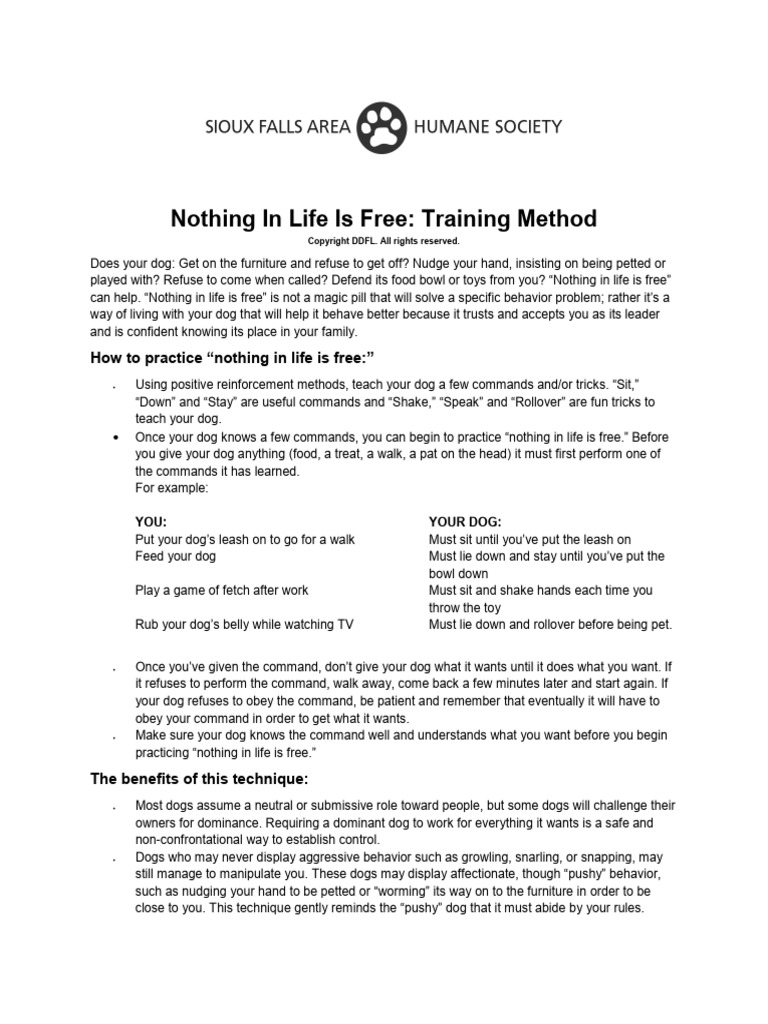 Nothing in Life Is Free | PDF
