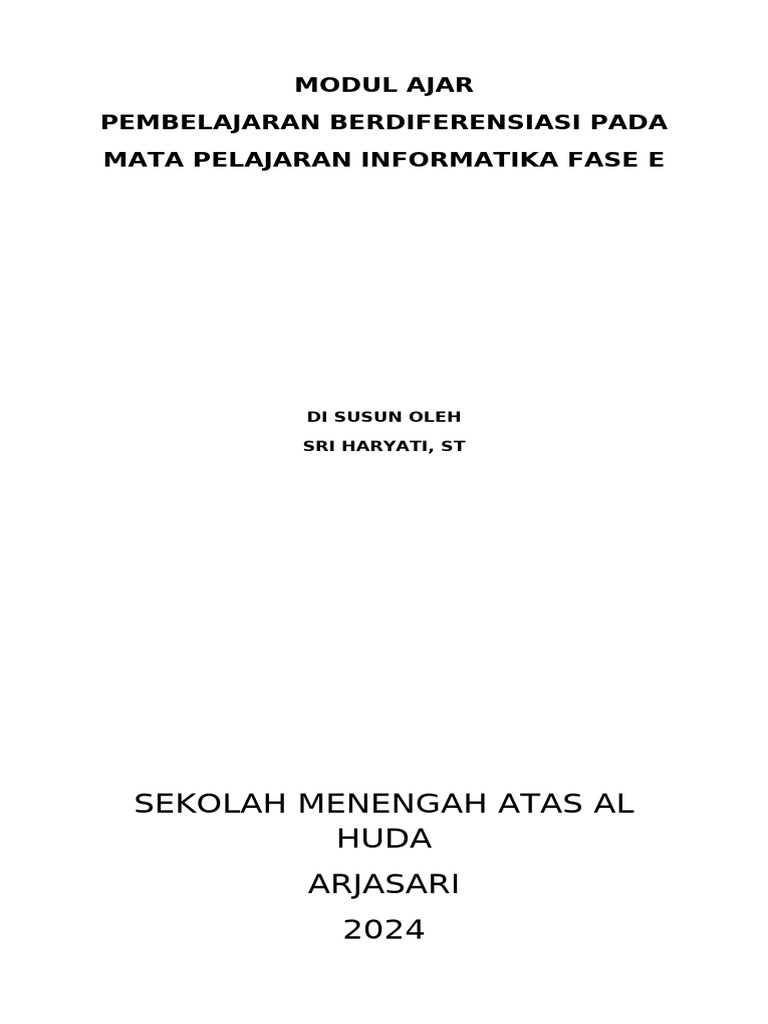 Modul Ajar | PDF | Karier & Perkembangan