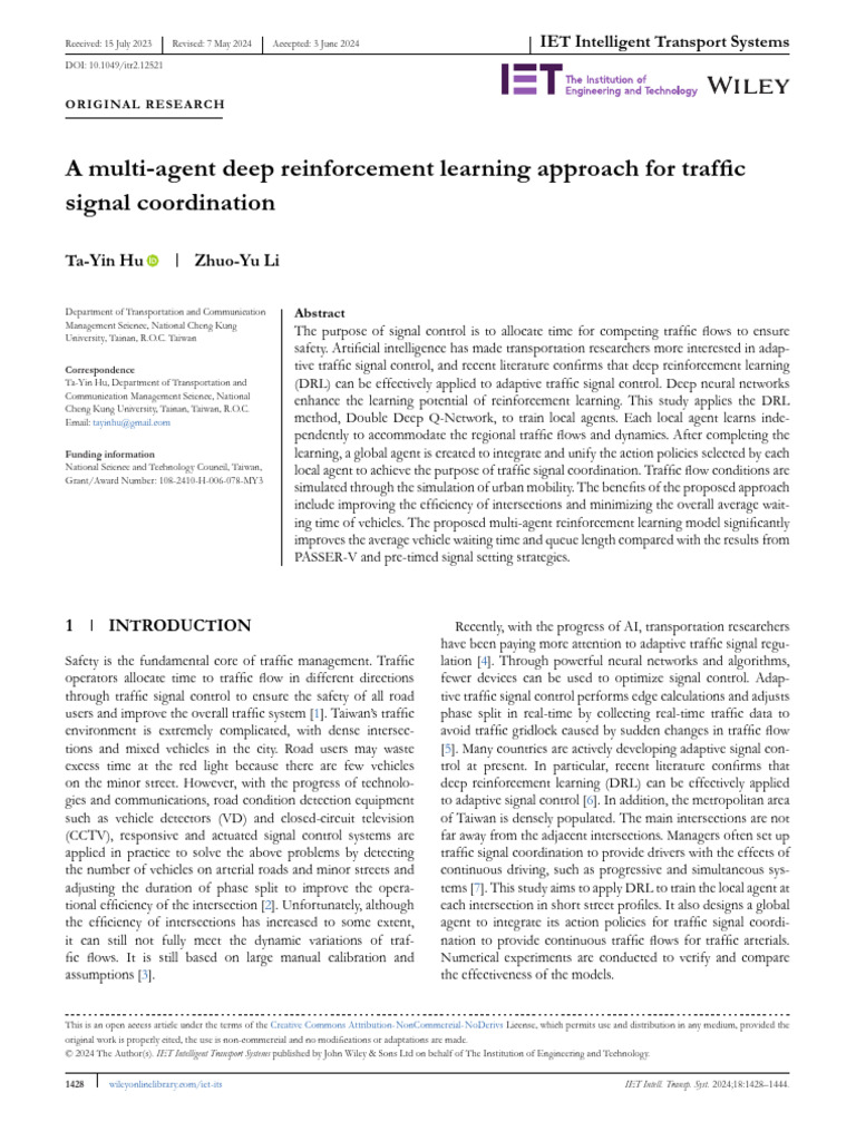 A Multi Agent Deep Reinforcement Learning Approach Pdf