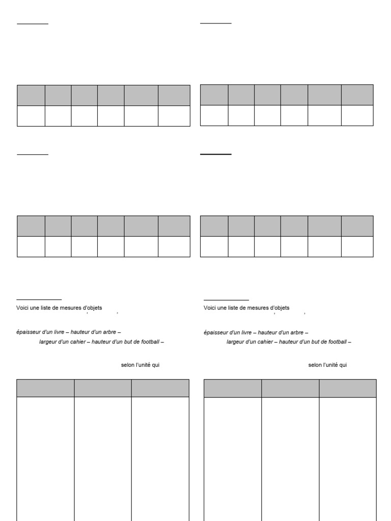 Module 2 - Mesures CM1 | PDF