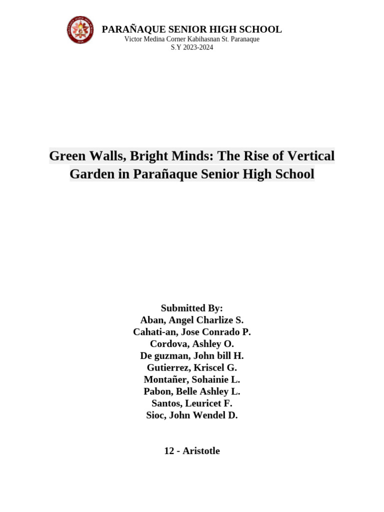 Vertical Garden | PDF