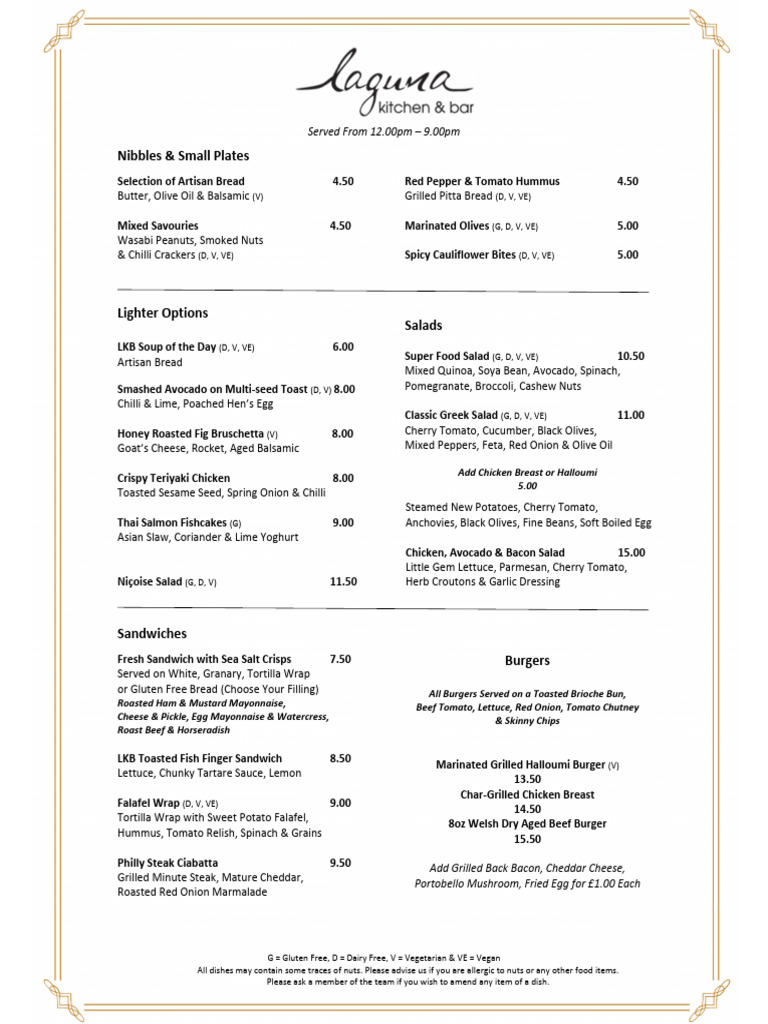 Bar Menu Sample | PDF