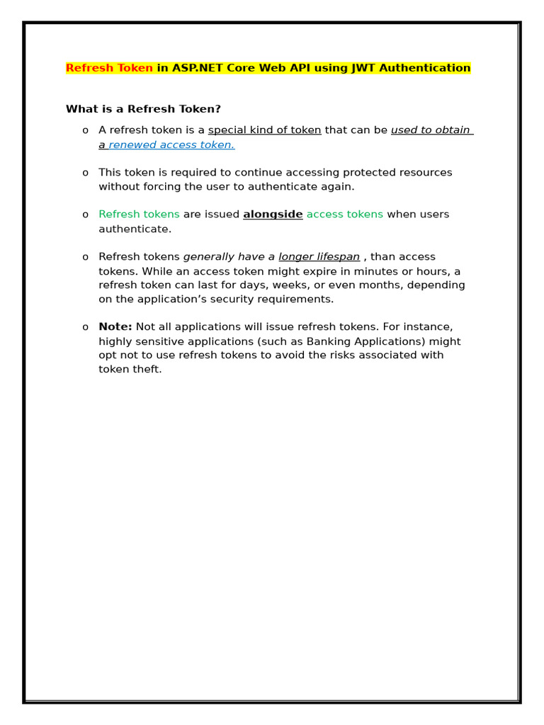 4.refresh Token | PDF