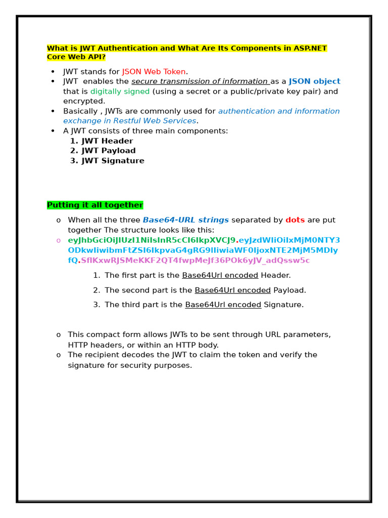 JWT and Its Components | PDF