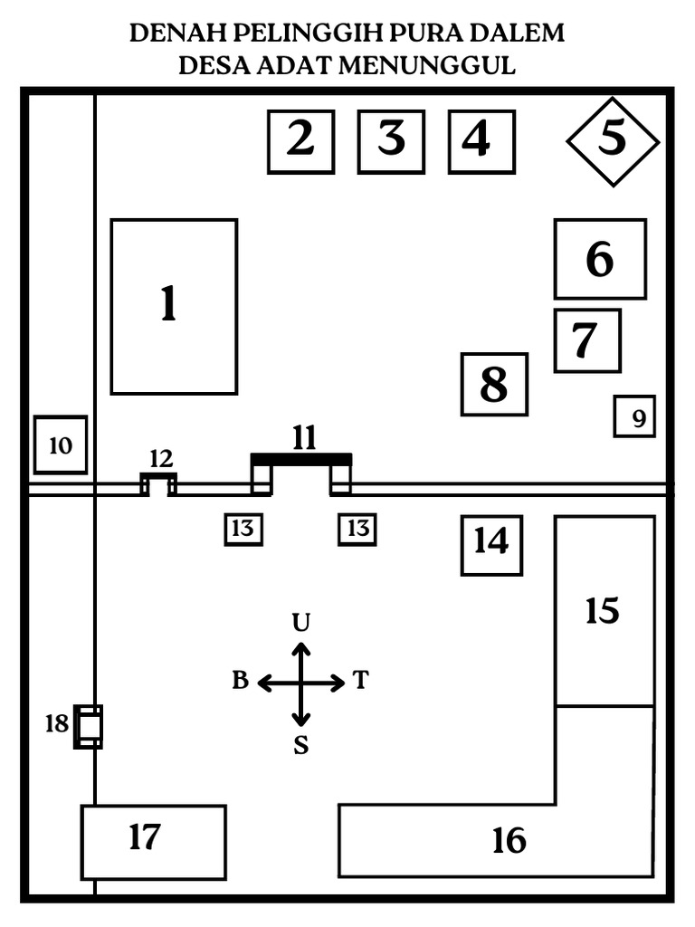 DENAH PELINGGIH PURA Menunggul | PDF