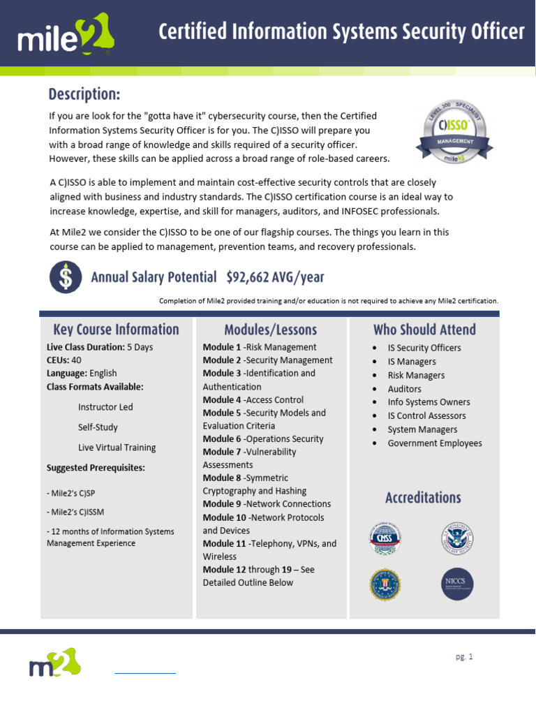 CISSO Web Outline | PDF