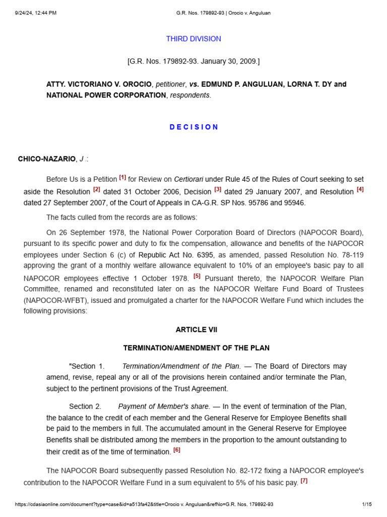 G.R. Nos. 179892-93 - Orocio v. Anguluan | PDF