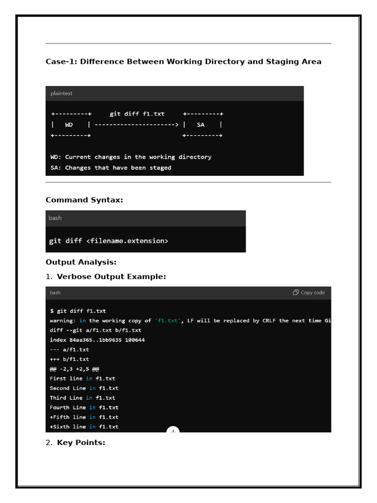 Part-2 Git Diff Command | PDF