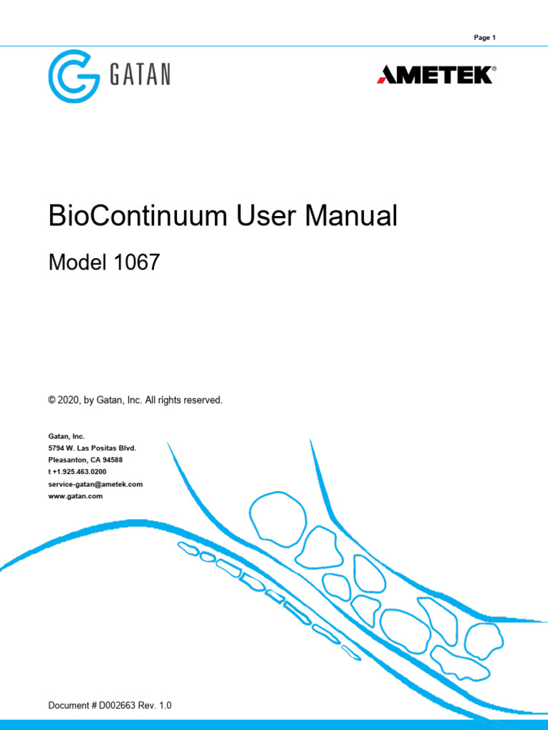 D002663 - BioContinuum User Manual - Rev1 | PDF
