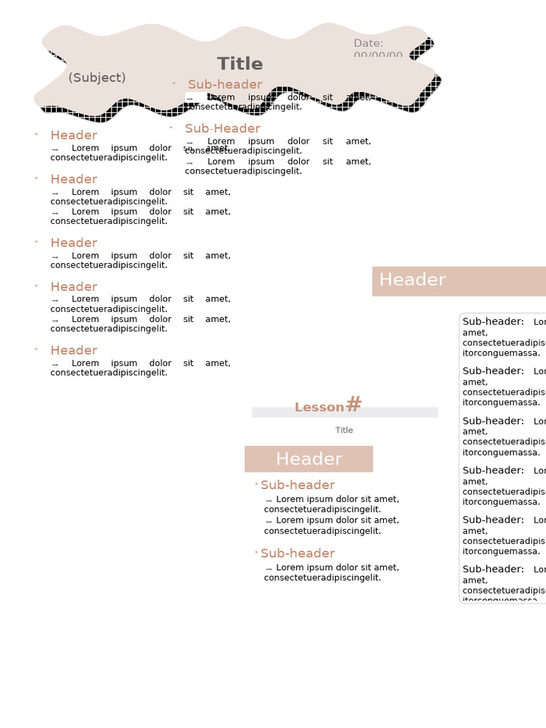 Ms Word Notes Template 2 | PDF