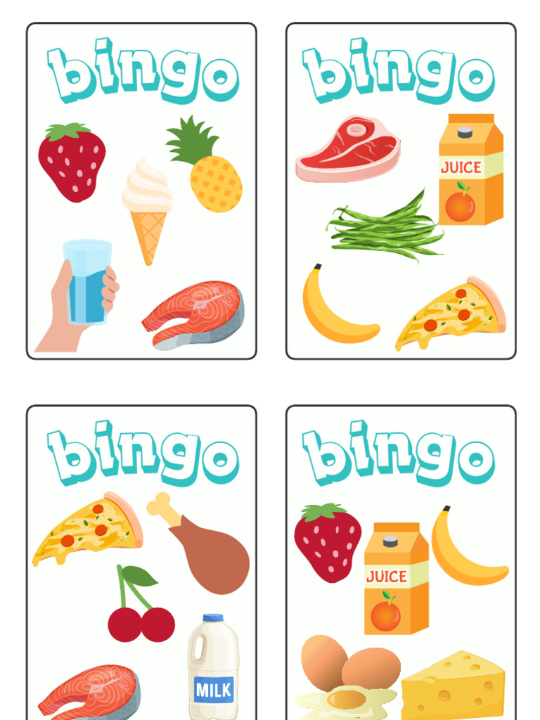 White Colorful Illustrative Fruits Flashcards | PDF