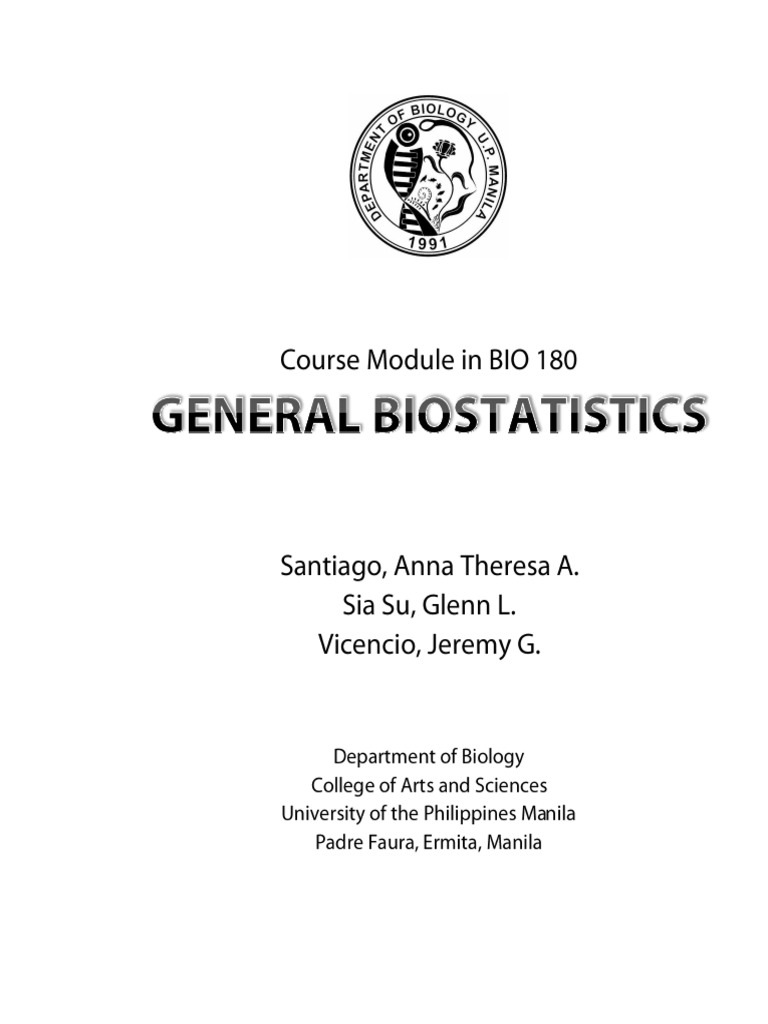 File Course Module in Biostatistics | PDF | Statistics | Self-Improvement