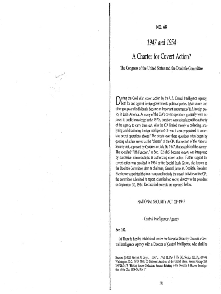 National Security Act of 1947 | PDF