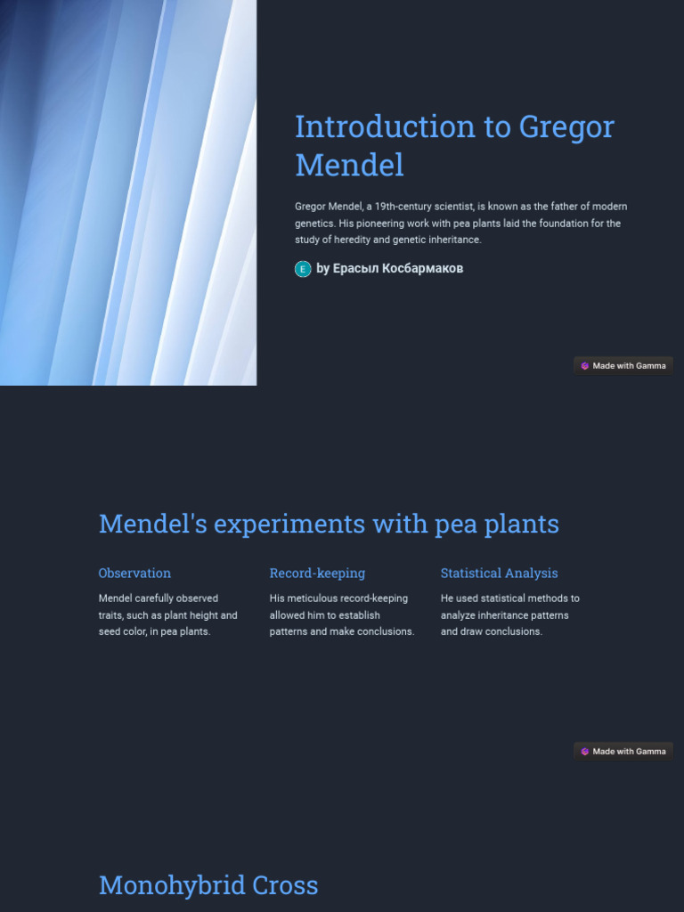 Introduction To Gregor Mendel | PDF