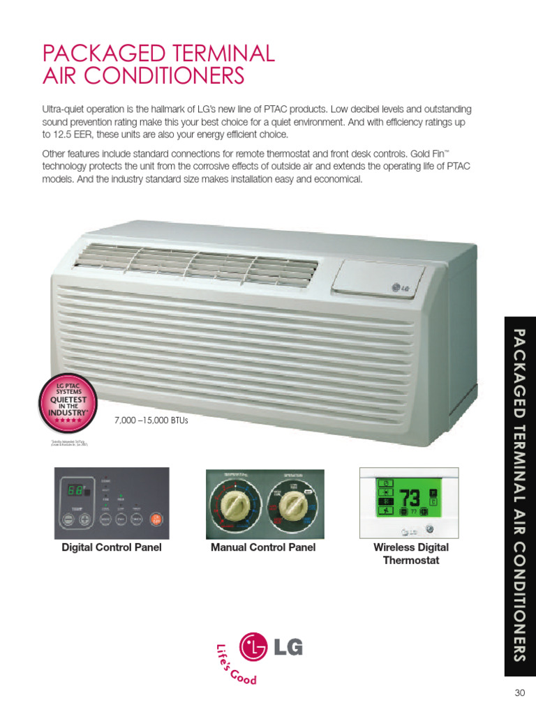 LG Ptac Specifications | PDF