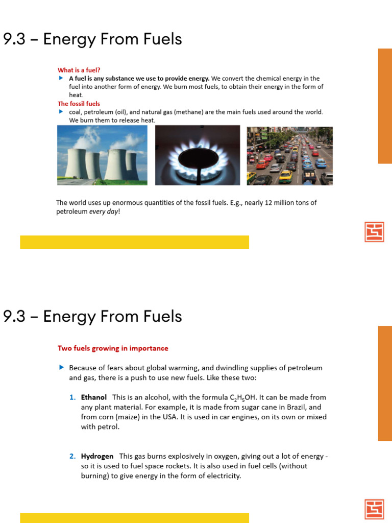 Energy From Fuels | PDF