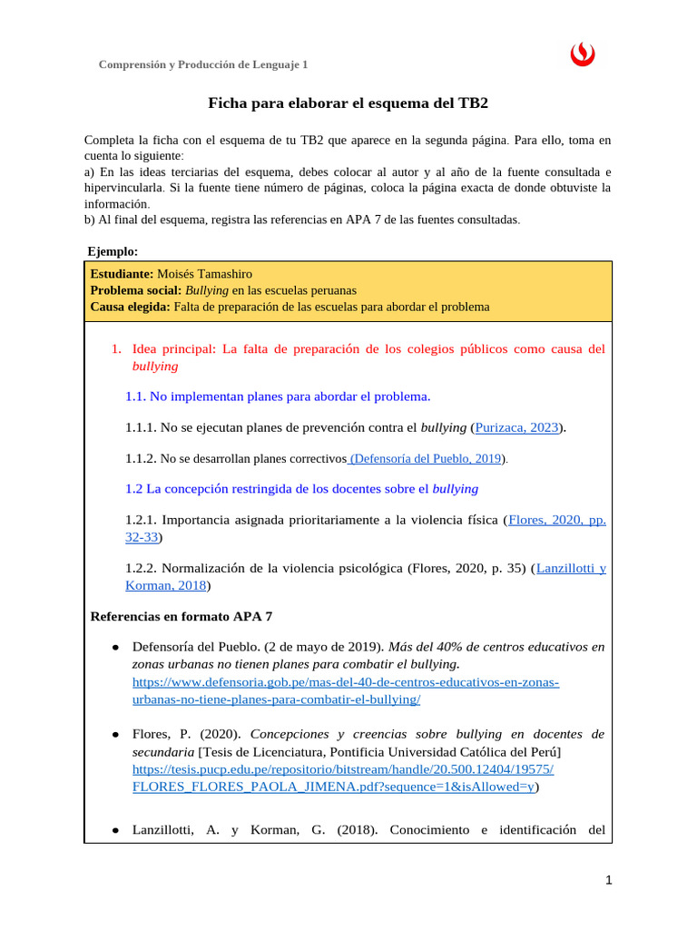 TB2 Ficha Individual para El Esquema | PDF