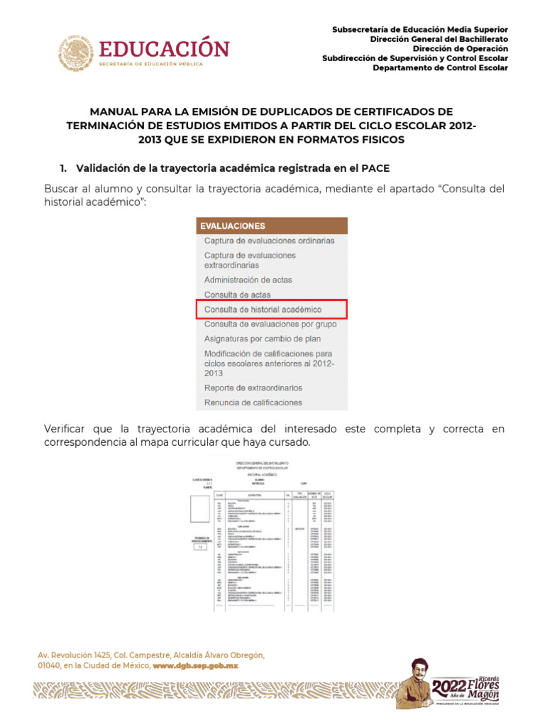wVgVaiE8NR MANUAL PARA LA EMISION DE DUPLICADOS DE CERTIFICADOS DE TERMINACION DE ESTUDIOS ...