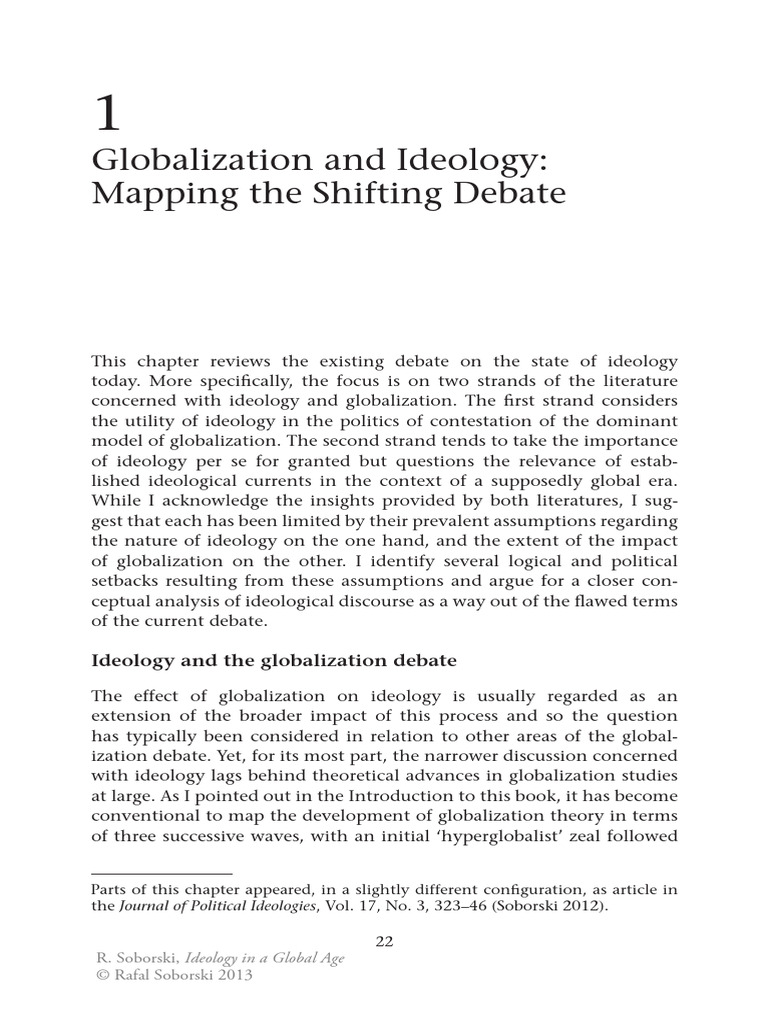 Ideology and The Globalization Debate | PDF