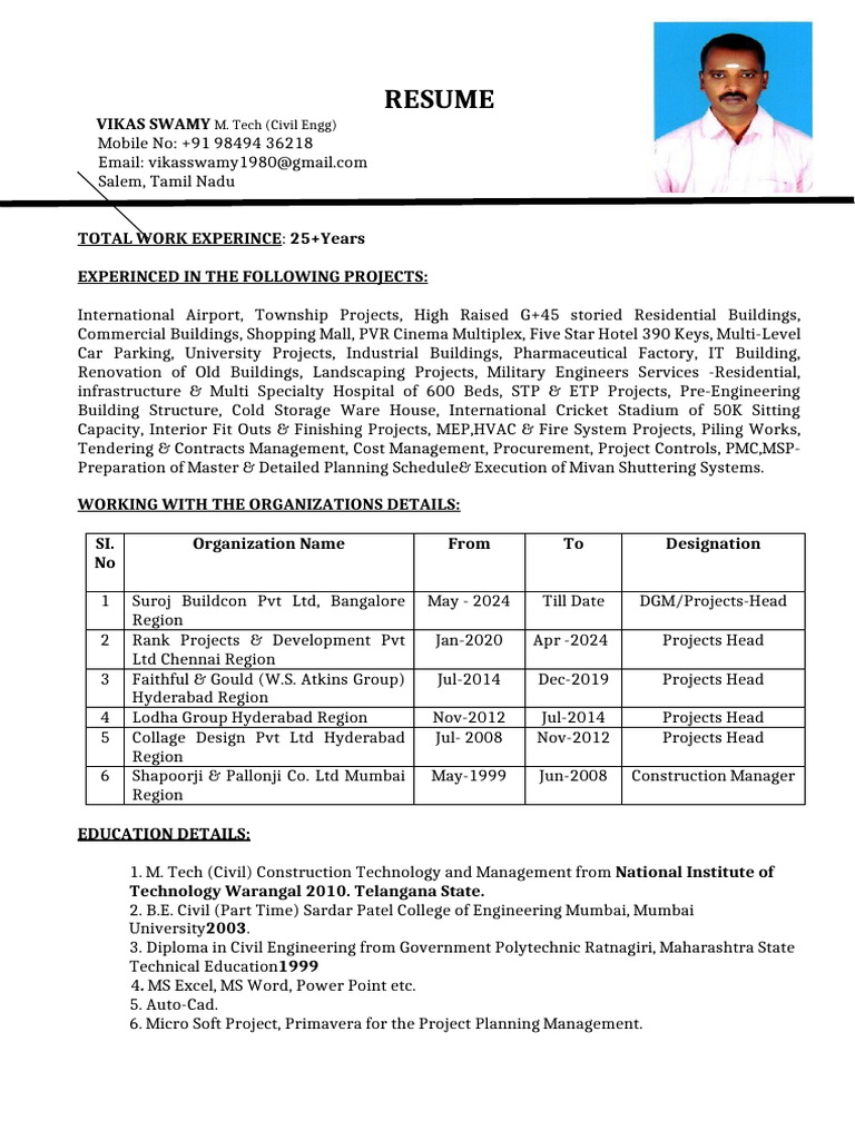 Naukri VikasSwamy (24y 0m) | PDF