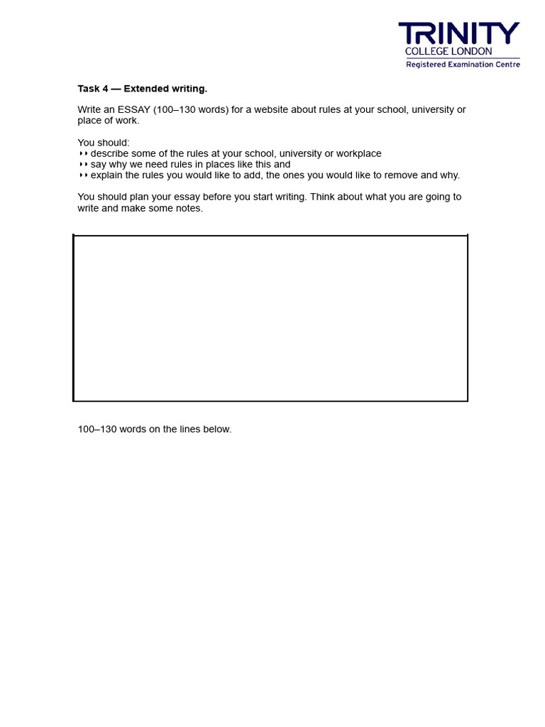 School Rules Essay Guidelines | PDF