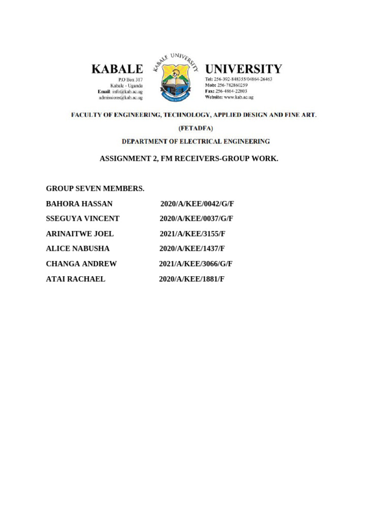 Assignment 2-FM RECEIVERS | PDF