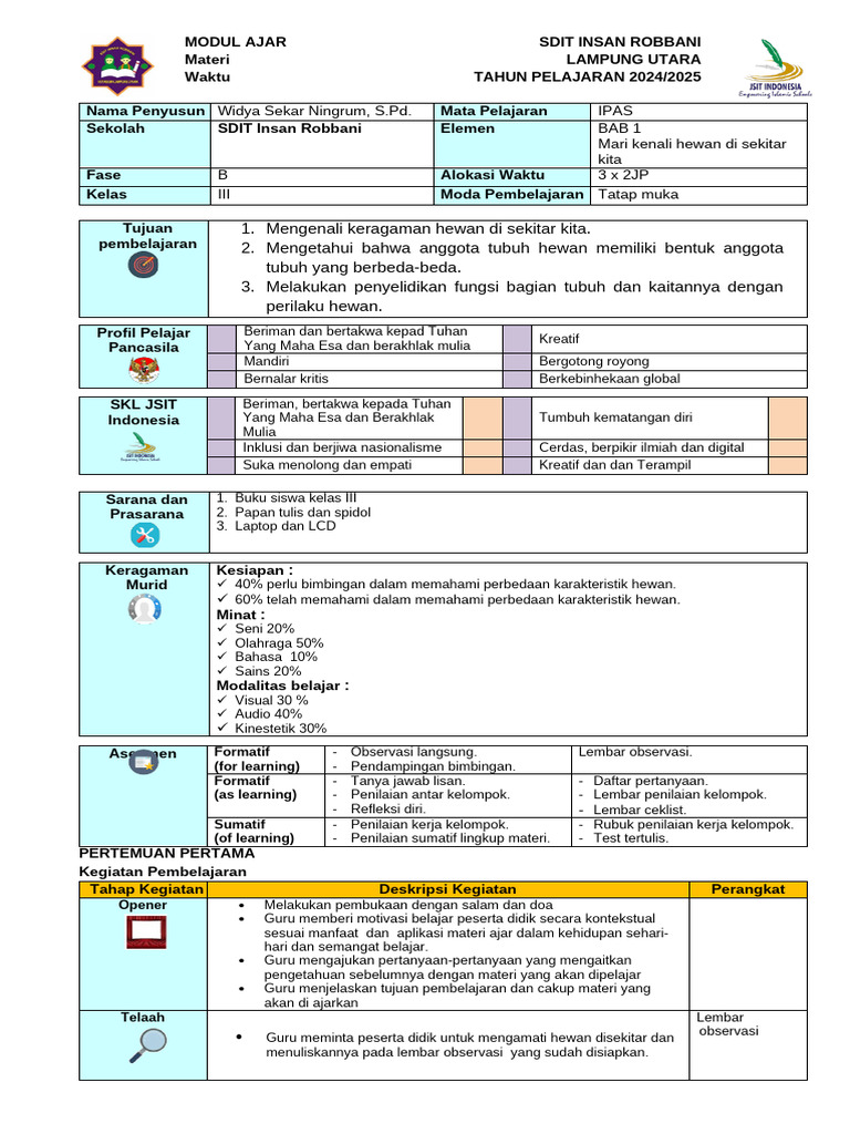 Format Modul Ajar - 063330 | PDF