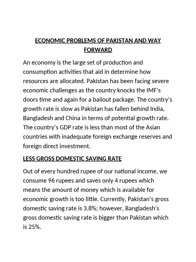 Economic Problems of Pakistan | PDF | Government Budget Balance | Business