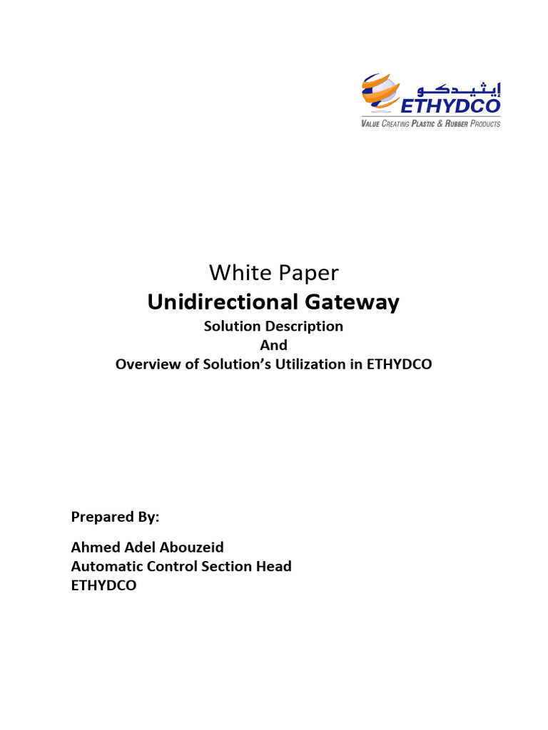 Unidirectional Gateway - Solution Description | PDF