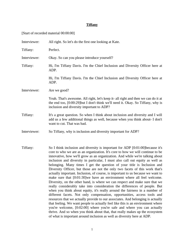 Sample With Timestamps - Tiffany | PDF