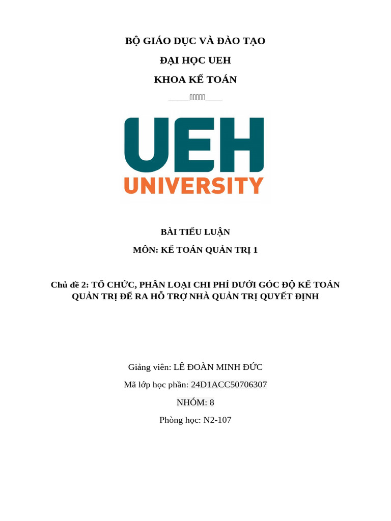 tiểu luận KTQT | PDF