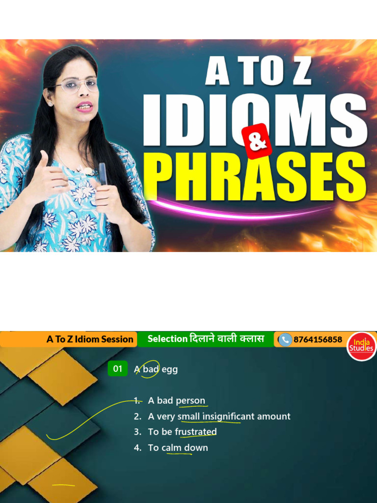 A TO Z Idiom Board Notes - 43069962 - 2024 - 09 - 30 - 13 - 09 | PDF