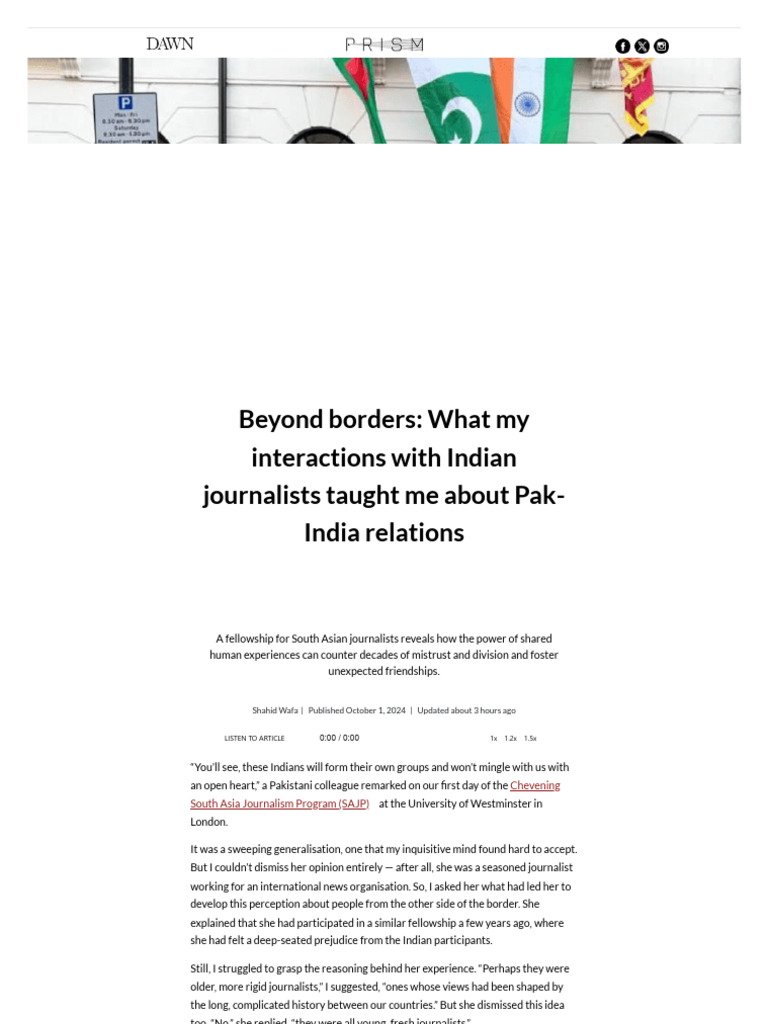 Beyond Borders - What My Interactions With Indian Journalists Taught Me ...