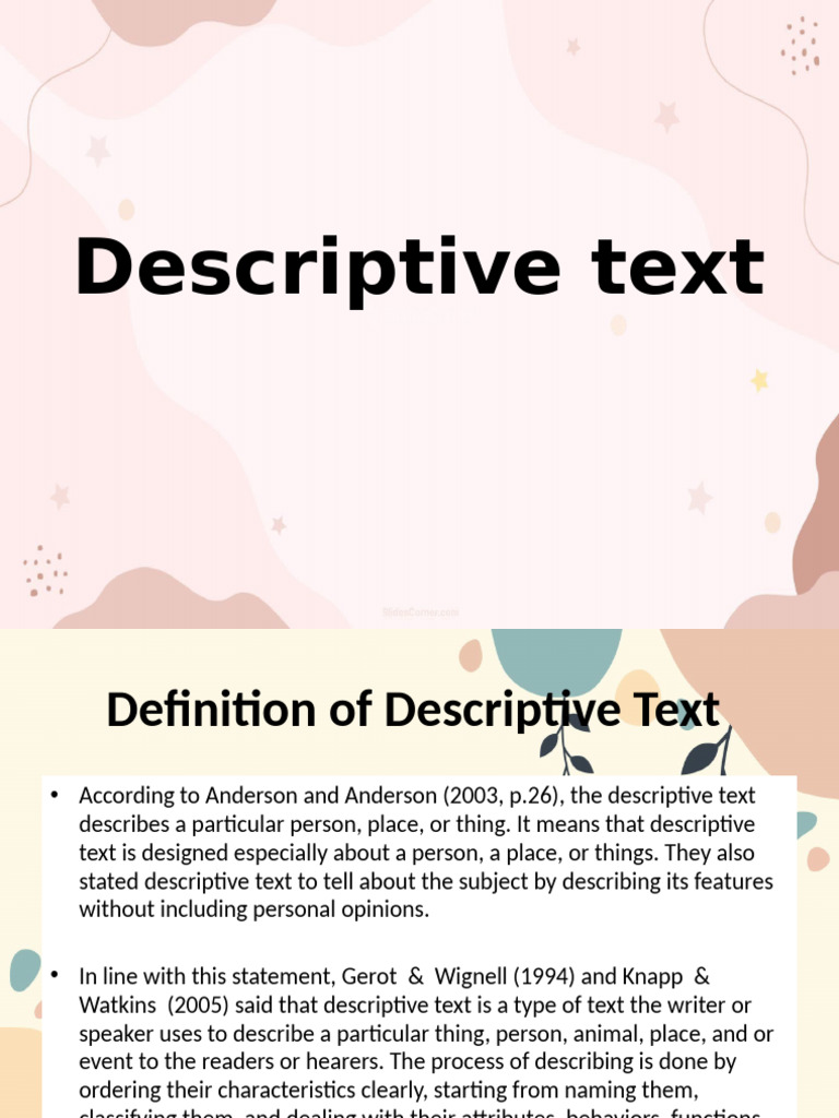 Descriptive Text | PDF
