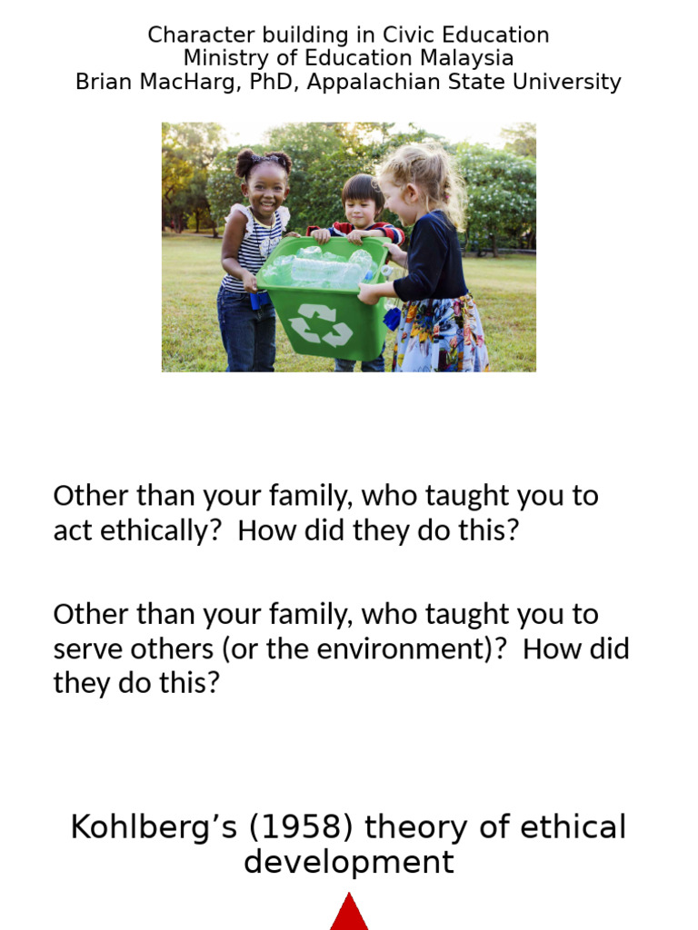 How We Learn To Be Civically Engaged (With Kohlberg) | PDF