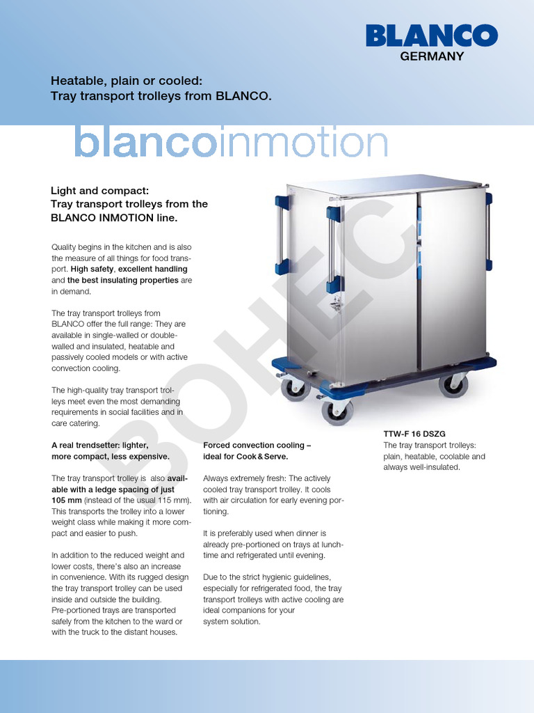 Blanco-Tray Transport Trolley | PDF