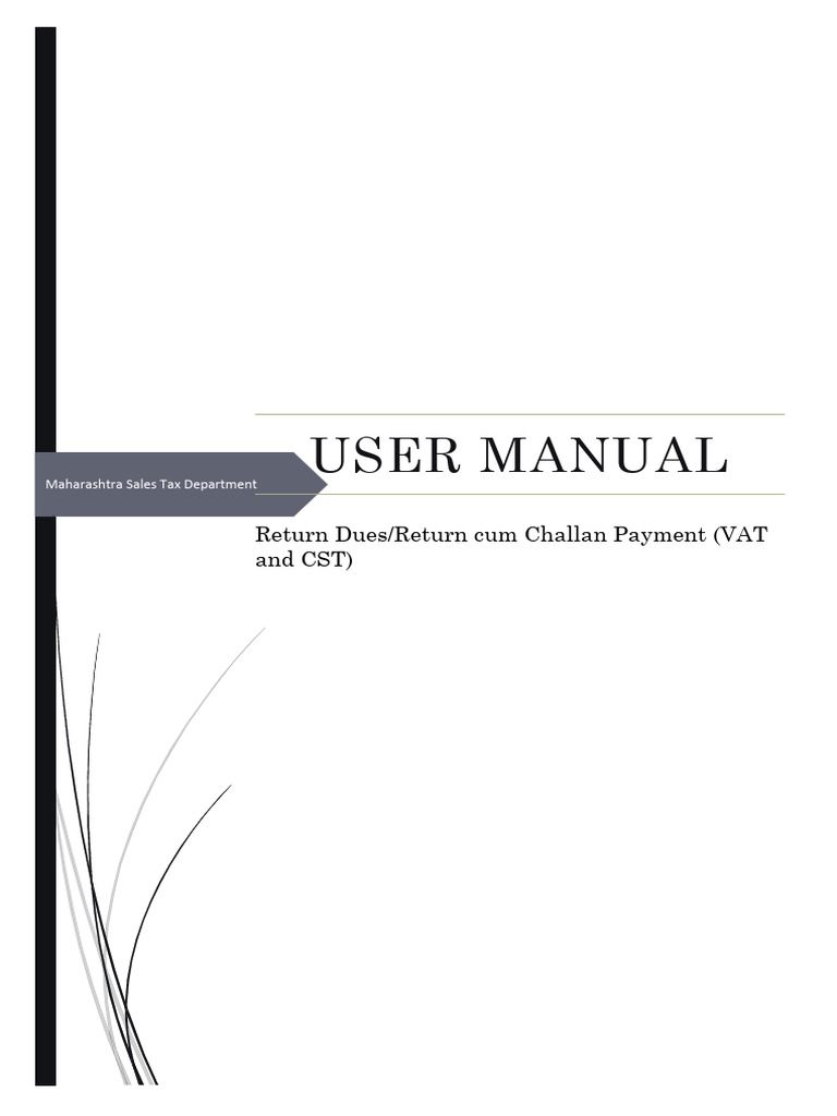 Return Cum Challan & Return Dues Payment - User Manual | PDF
