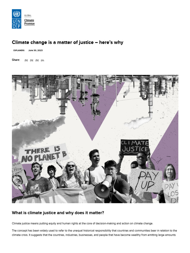 Climate Change Is A Matter of Justice - Here's Why - Climate Promise | PDF