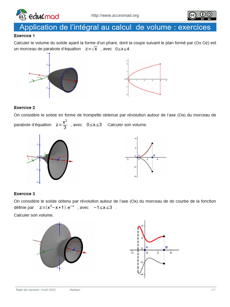 Calcul de Volume Exo | PDF