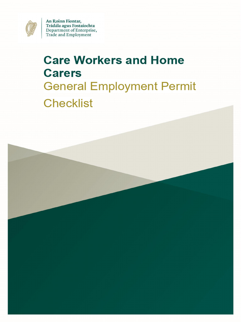 Care Workers and Home Carers Employment Permit Checklist | PDF