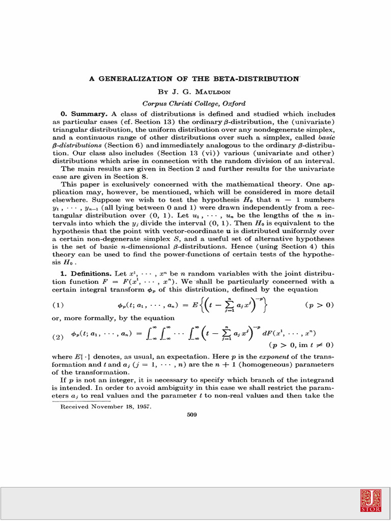 Institute of Mathematical Statistics Is Collaborating With JSTOR To Digitize, Preserve, and ...