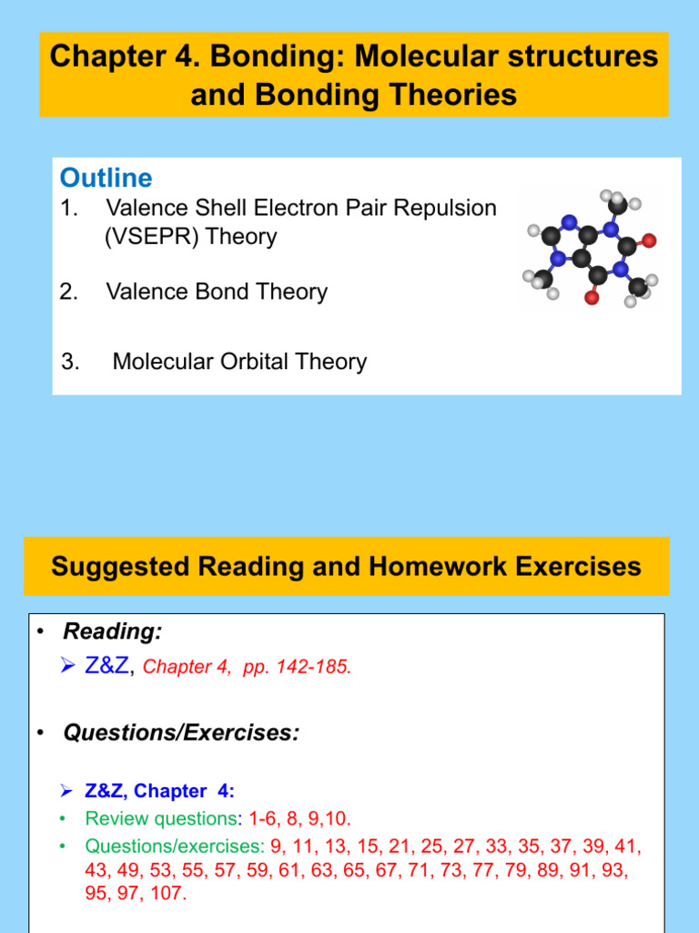 2020F CHEM1020 Chapter 4 Bonding II After Lecture Notes | PDF
