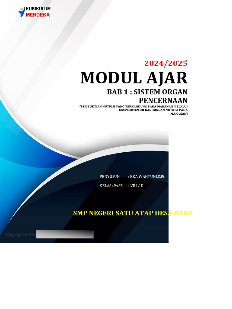 Modul Ajar Ipa Kelas 8 | PDF