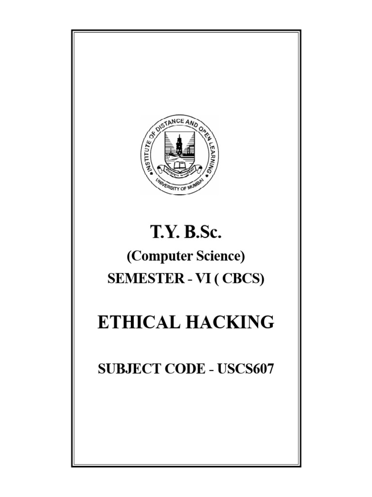 TYBSC CS Ethical Hacking | PDF