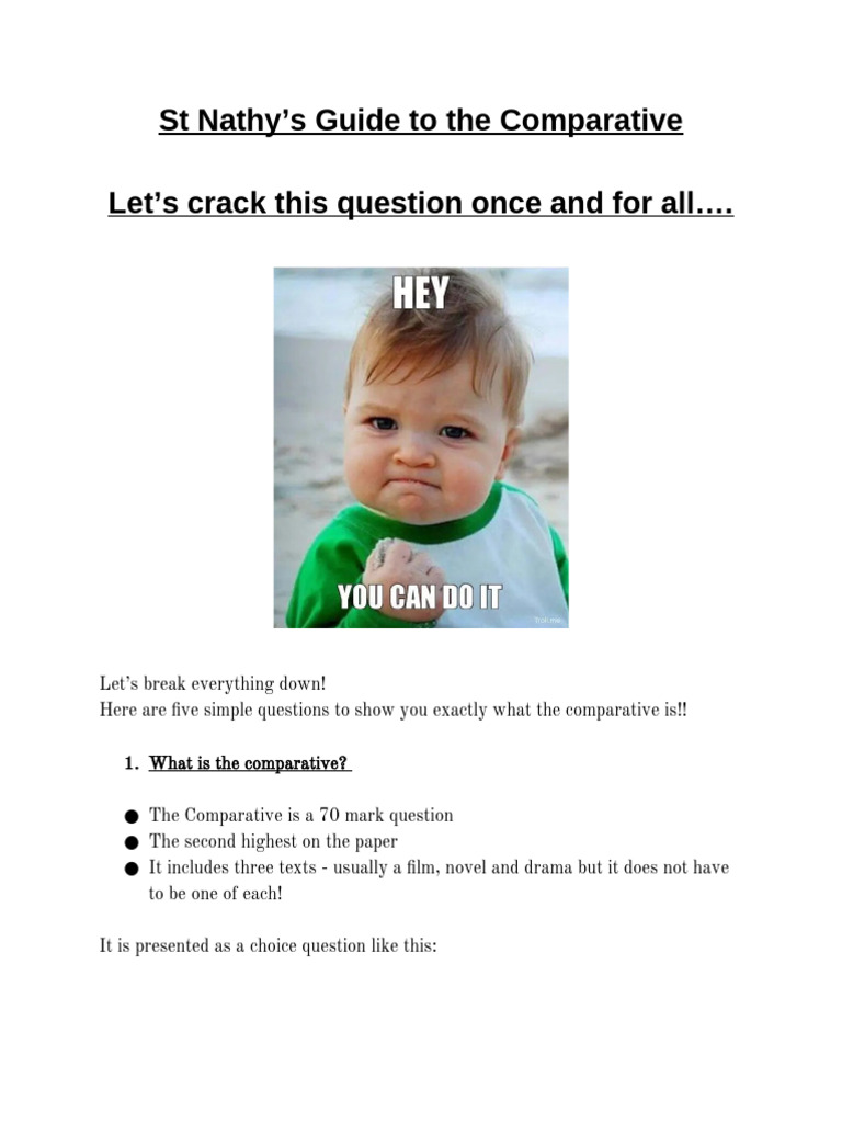 Guide To The Comparative | PDF