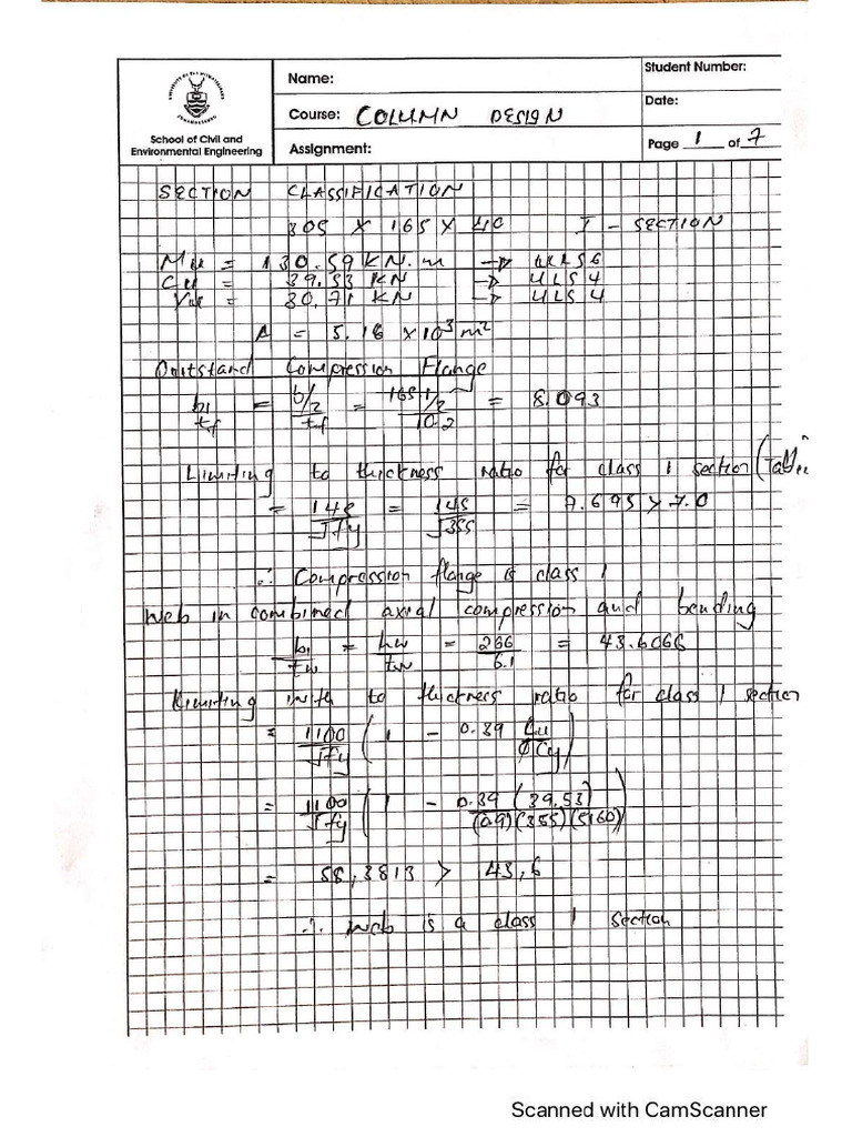 Column Design. | PDF