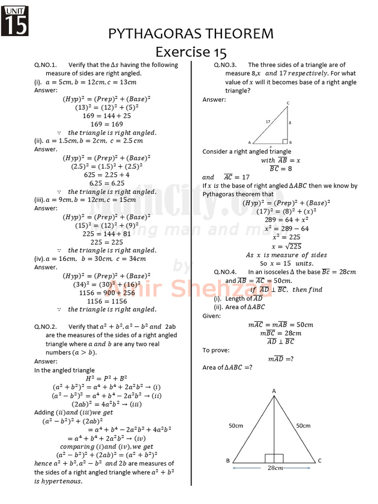 9th Science Unit15 PTB Amir Shehzad | PDF | Triangle | Elementary Geometry