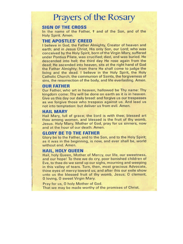 Holy Rosary | PDF