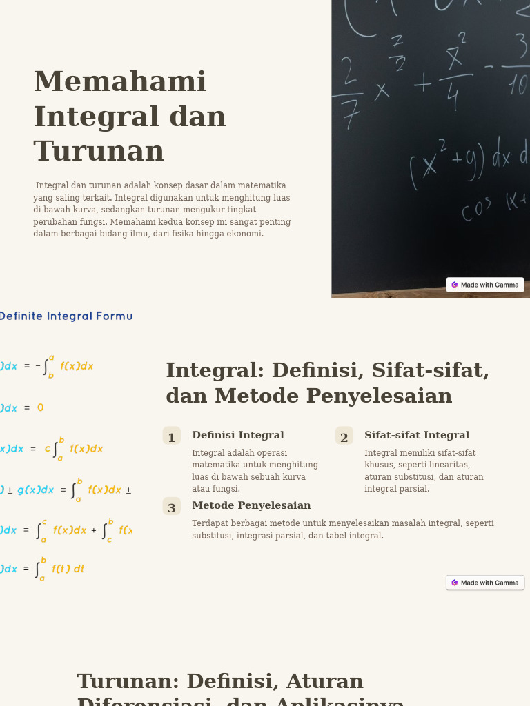 Memahami Integral Dan Turunan | PDF